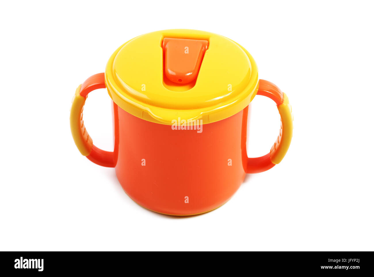 Children's plastic cups isolated on white background Stock Photo - Alamy