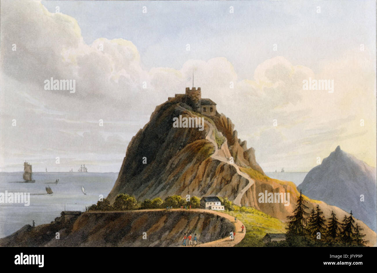 Fort on High Knoll - St Helena 1821 - Copy Stock Photo - Alamy