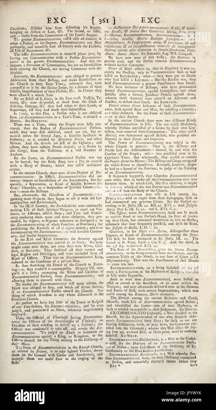 Cyclopaedia, Chambers - Volume 1 - 07 Stock Photo - Alamy