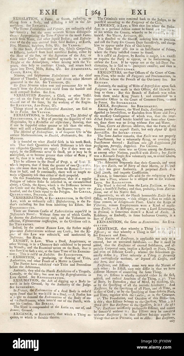 Cyclopaedia, Chambers - Volume 1 - 0730 Stock Photo - Alamy