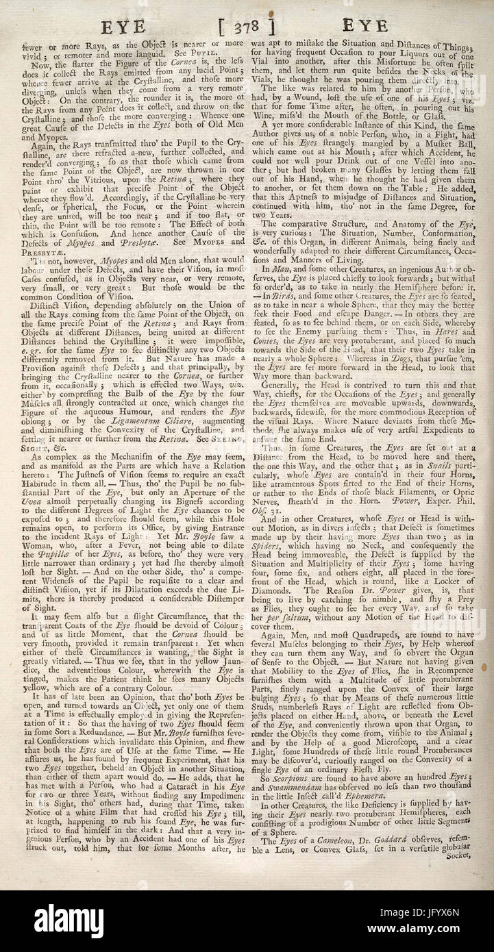 Cyclopaedia, Chambers - Volume 1 - 0744 Stock Photo - Alamy