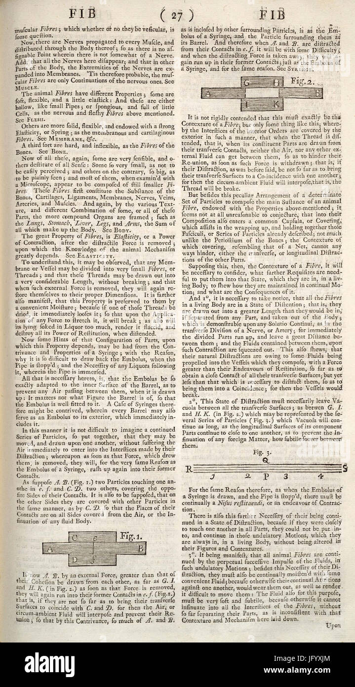 Cyclopaedia, Chambers - Volume 1 - 0773 Stock Photo - Alamy