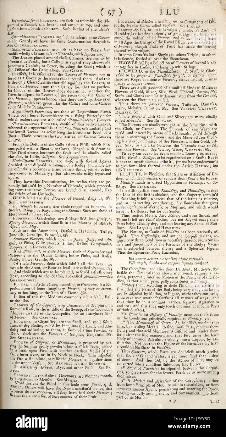 Cyclopaedia, Chambers - Volume 1 - 0804 Stock Photo - Alamy