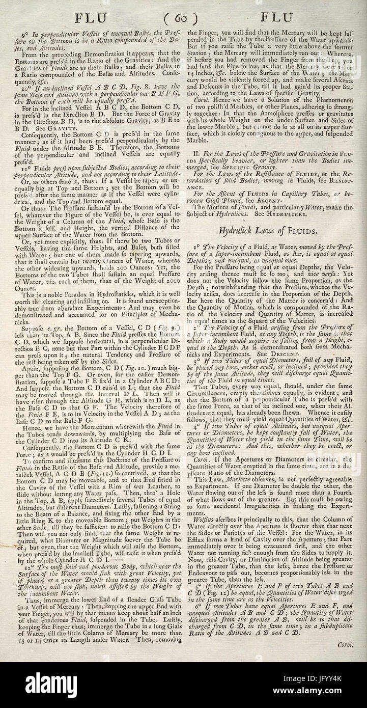 Cyclopaedia, Chambers - Volume 1 - 0807 Stock Photo - Alamy