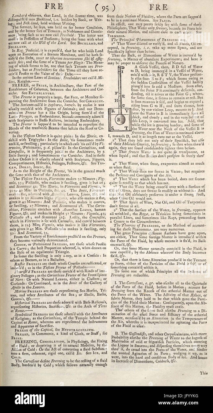 Cyclopaedia, Chambers - Volume 1 - 0842 Stock Photo - Alamy