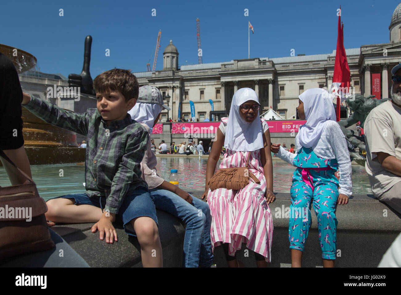 London, UK. 2nd July 2017. The Muslim community in London celebrate Eid ...