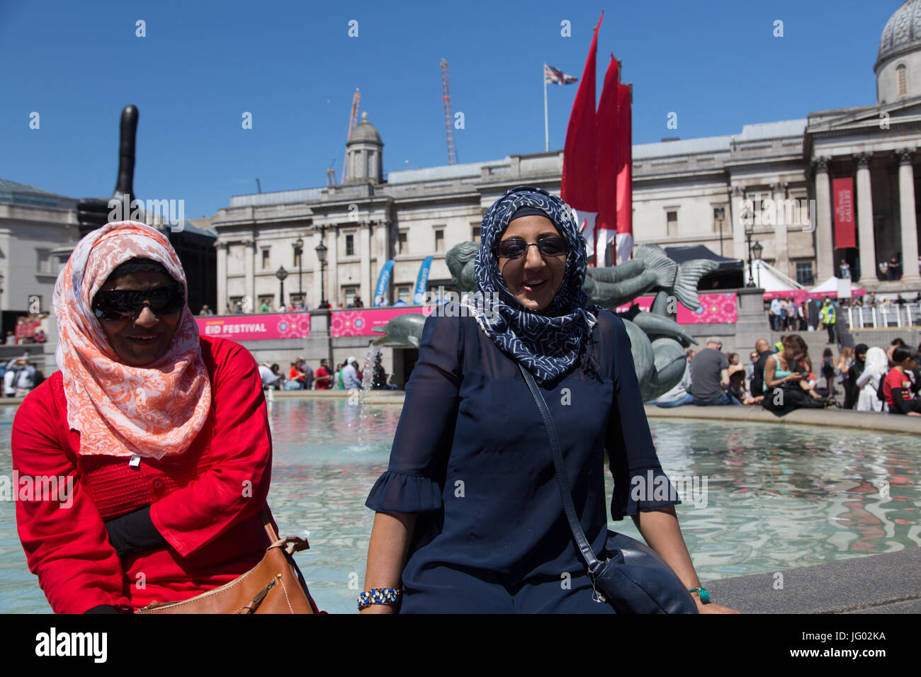 London, UK. 2nd July 2017. The Muslim community in London celebrate Eid ...