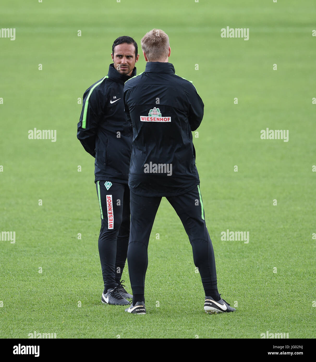 Bremen, Germany. 2nd July, 2017. Coach Alexander Nouri and assistant ...