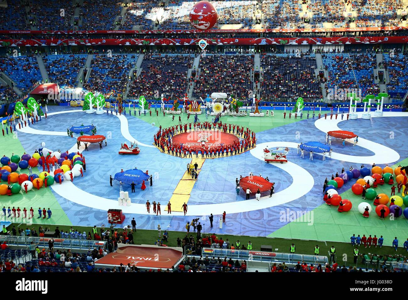 St Petersburg, Russia. 2nd July, 2017. CHILE VS GERMANY - Closing ...