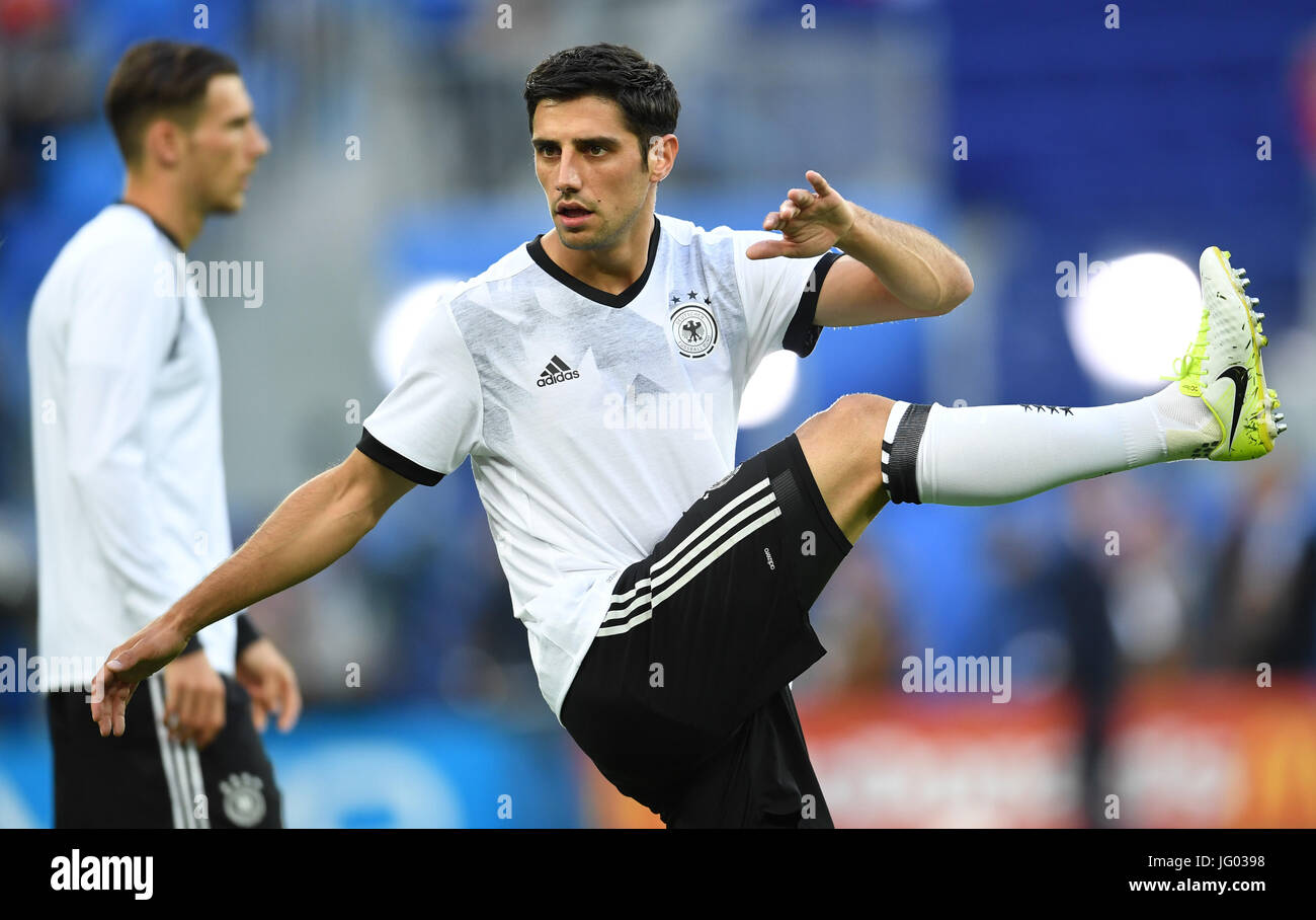 Saint Petersburg, Russia. 2nd July, 2017. Germany's Lars Stindl warms ...