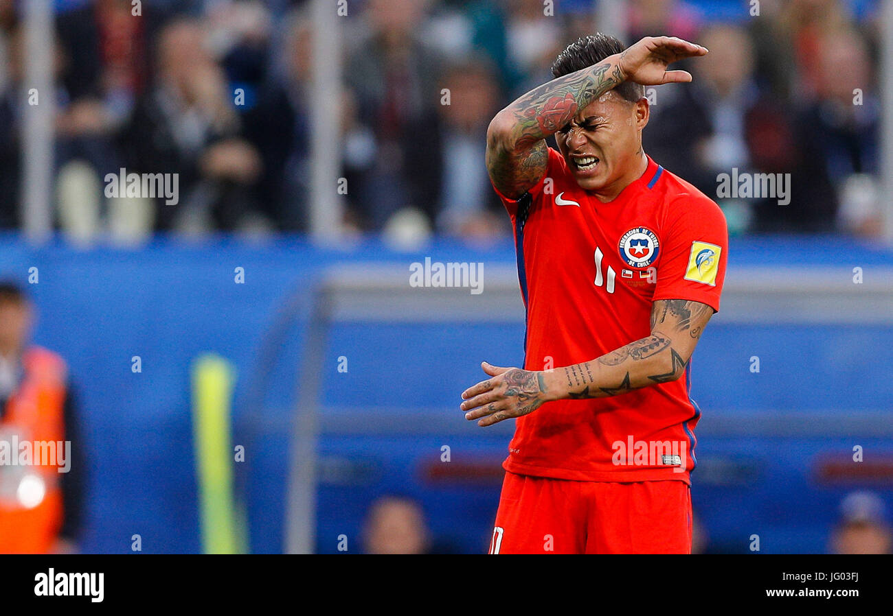 St Petersburg, Russia. 2nd July, 2017. CHILE VS GERMANY - VARGAS ...
