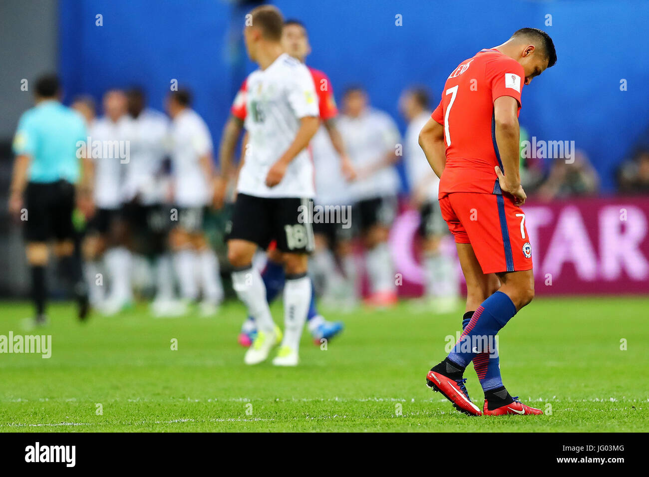 St Petersburg, Russia. 2nd July, 2017. CHILE VS GERMANY - Chile& Alexis ...