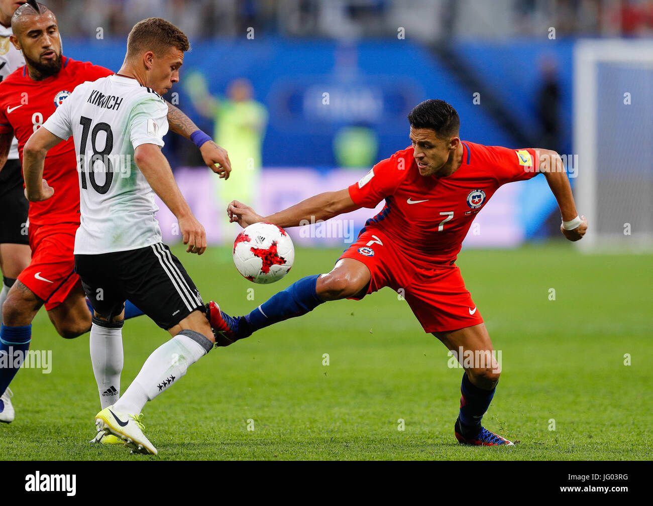 St Petersburg, Russia. 2nd July, 2017. CHILE VS GERMANY - KIMMICH ...