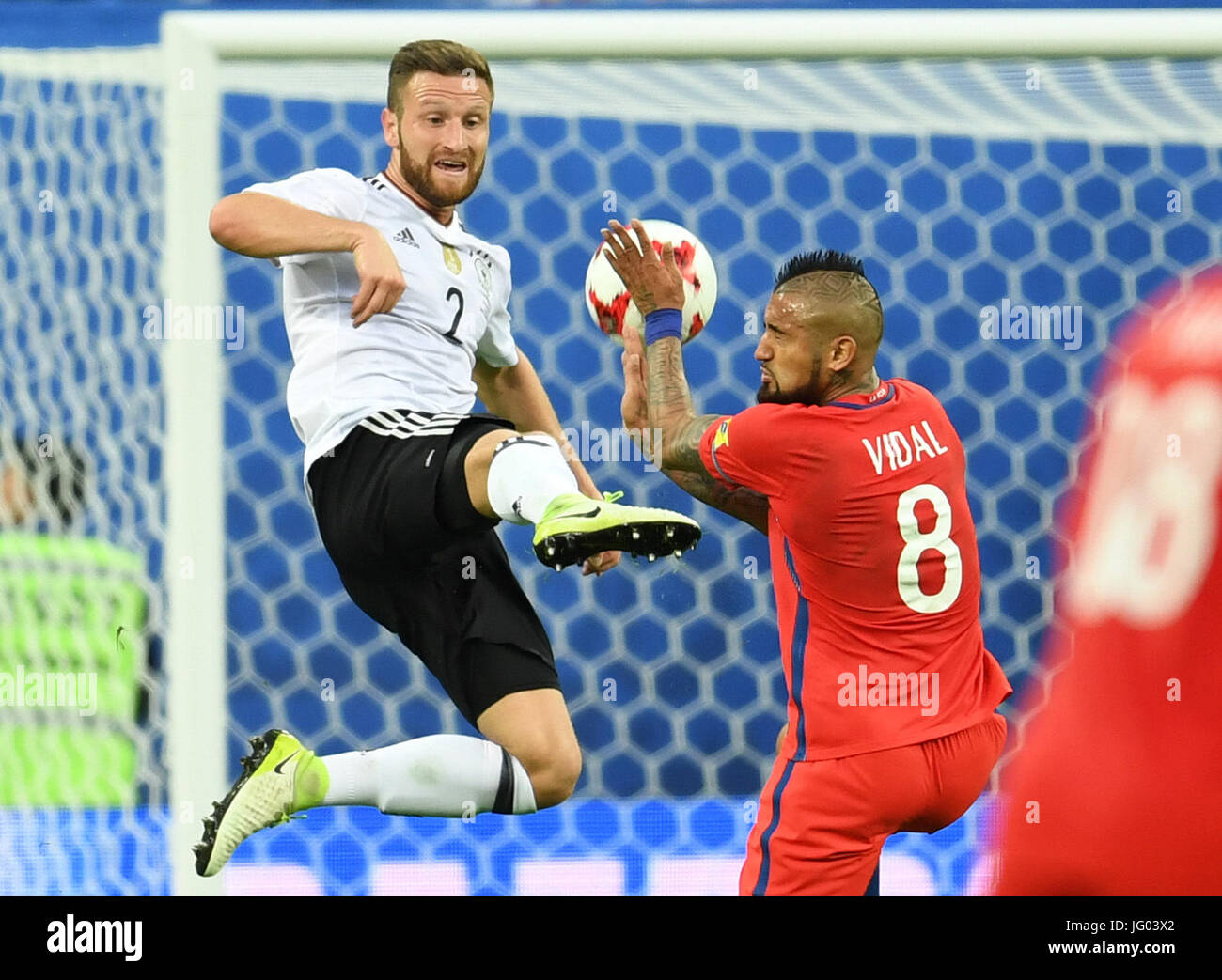 Saint Petersburg, Russia. 2nd July, 2017. Chile's Arturo Vidal and ...
