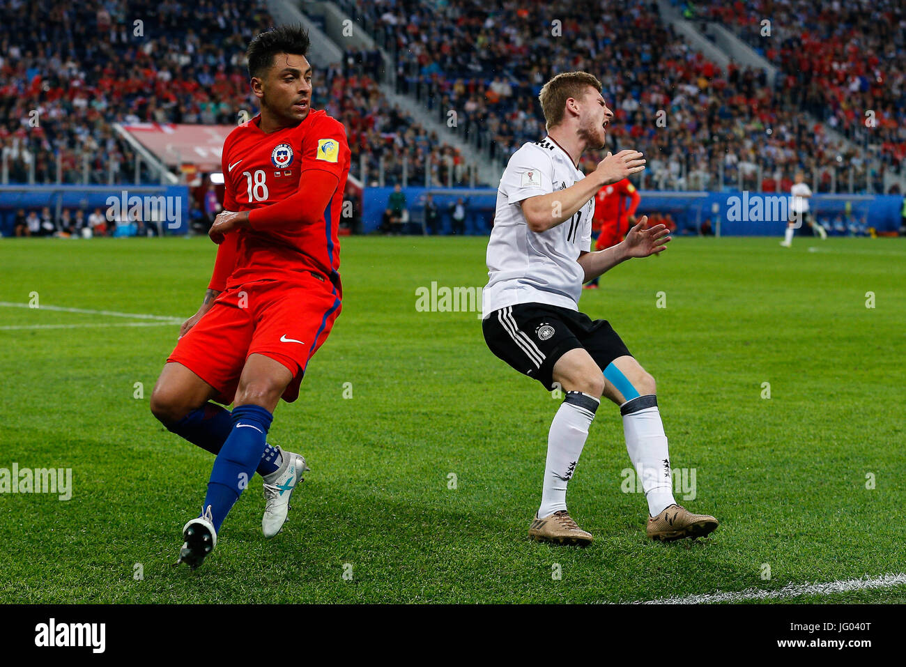 St Petersburg, Russia. 2nd July, 2017. CHILE VS GERMANY - JARA Gonzalo ...