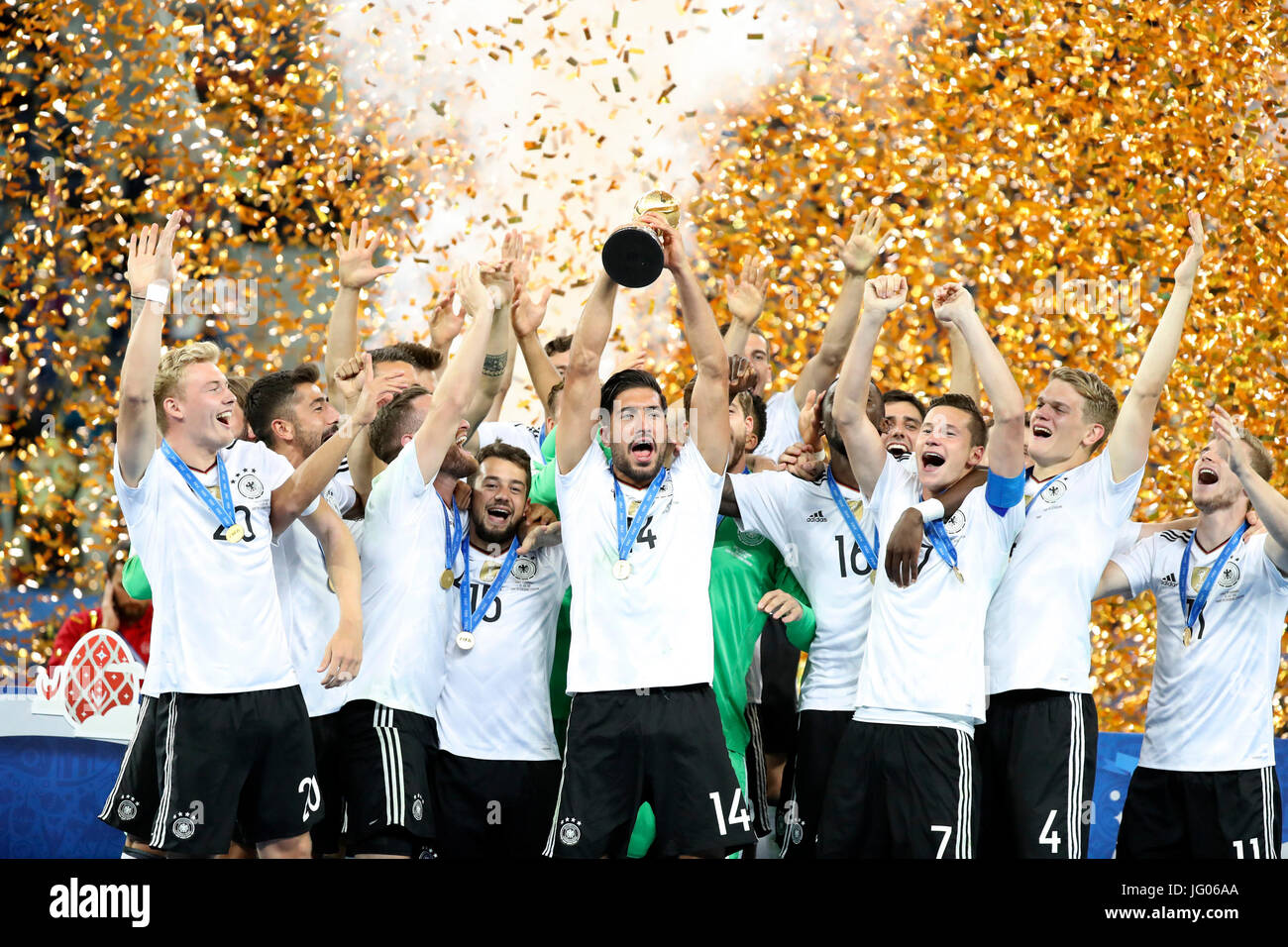 St. Petersburg, Russia. 2nd July, 2017. Players of Germany celebrate ...