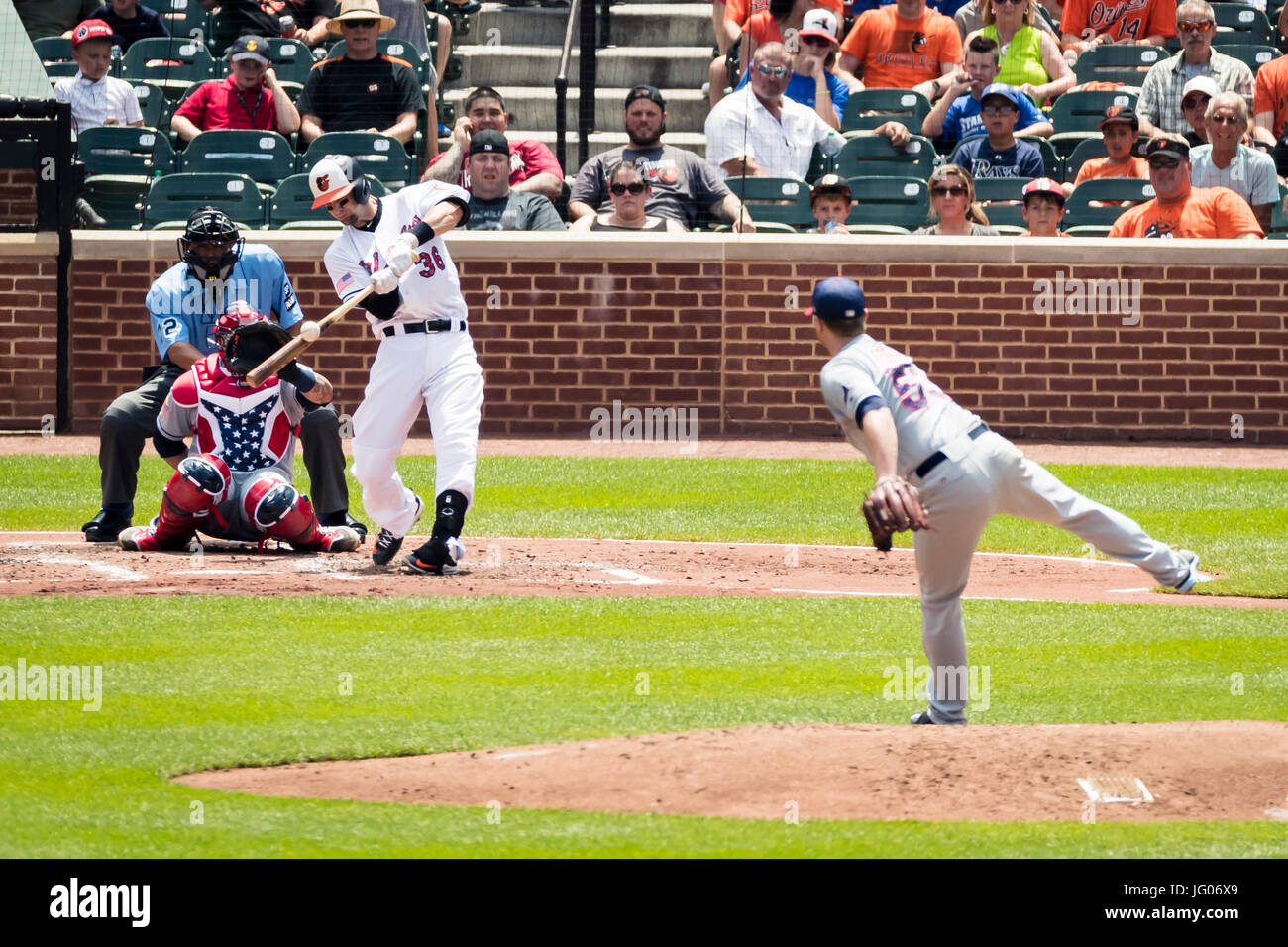 Baltimore, Maryland, USA. 02nd July, 2017. Baltimore Orioles catcher ...