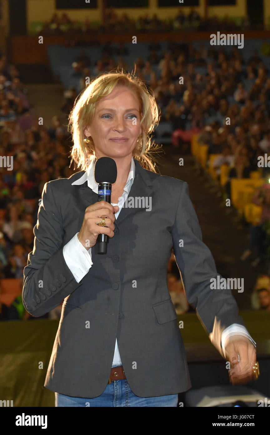 Karlovy Vary, Czech Republic. 02nd July, 2017. American actress Uma ...