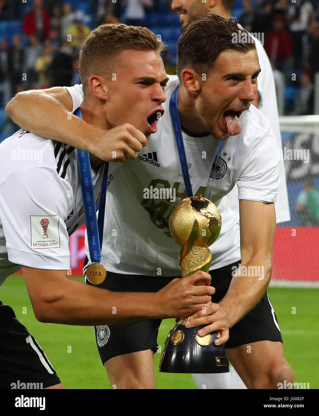 Saint Petersburg, Russia. 2nd July, 2017. Germany's Leon Goretzka (R ...