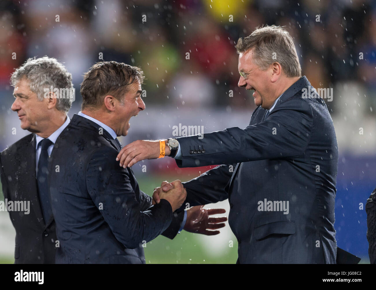 Krakow, Poland. 30th June, 2017. (R-L) Reinhard Grindel, Stefan Kuntz ...