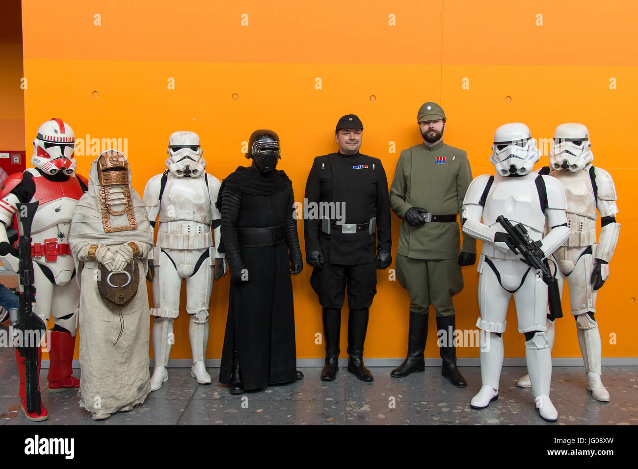 July 1st 2017. Stuttgart, Germany. Cosplayers at Comic Con Stuttgart ...