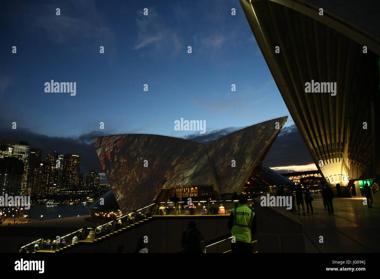 Sydney, Australia. 3rd July, 2017. The ‘Badu Gili' (Water Light, in ...