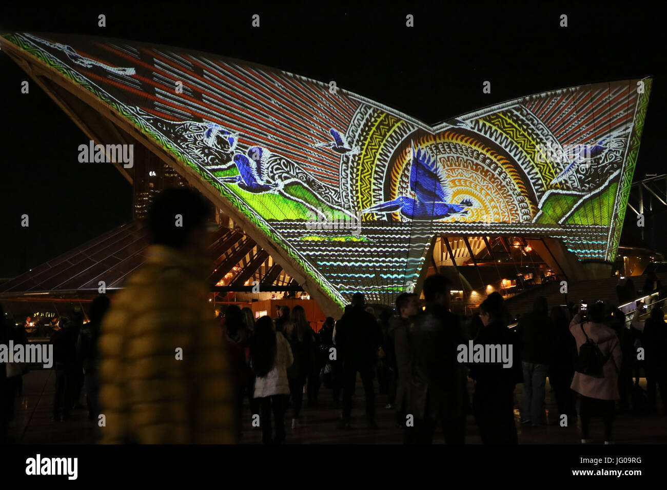 Sydney, Australia. 3rd July, 2017. The ‘Badu Gili' (Water Light, in ...
