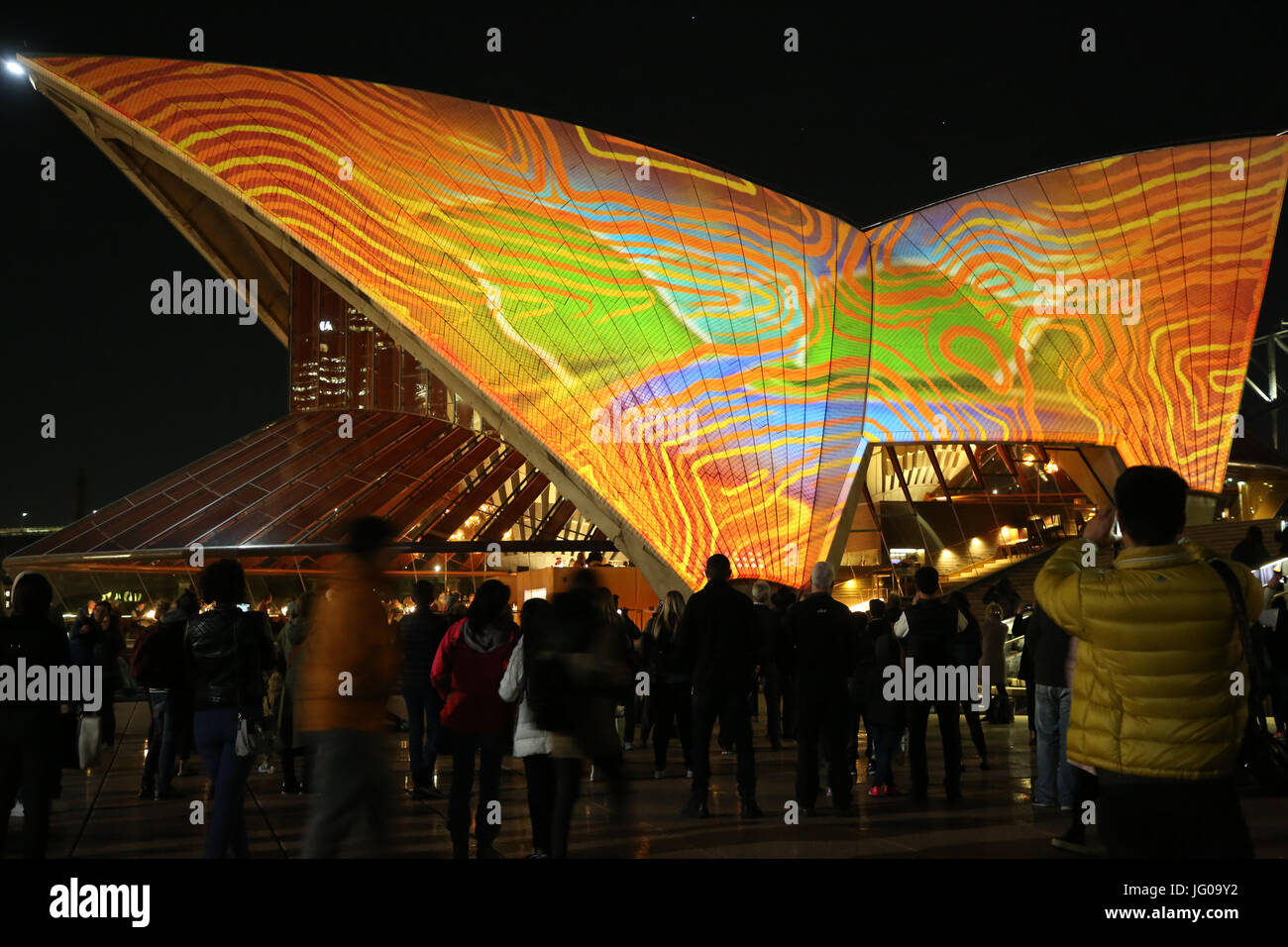 Sydney, Australia. 3rd July, 2017. The ‘Badu Gili' (Water Light, in ...