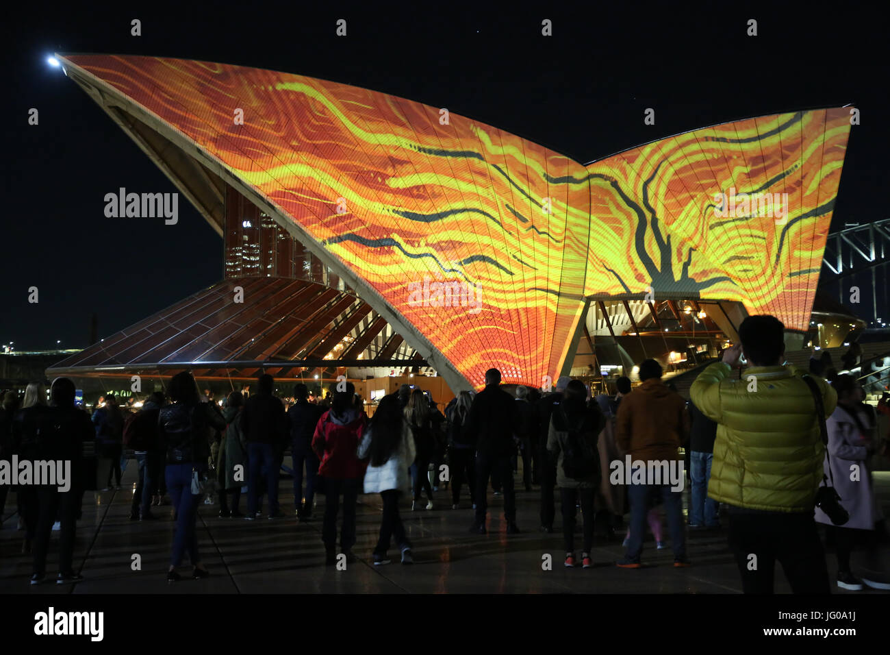 Sydney, Australia. 3rd July, 2017. The ‘Badu Gili' (Water Light, in ...