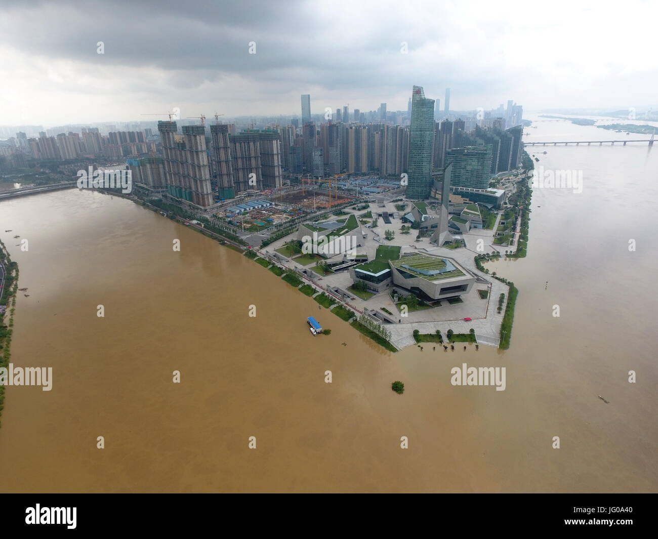 Changsha, China's Hunan Province. 3rd July, 2017. A submerged ...