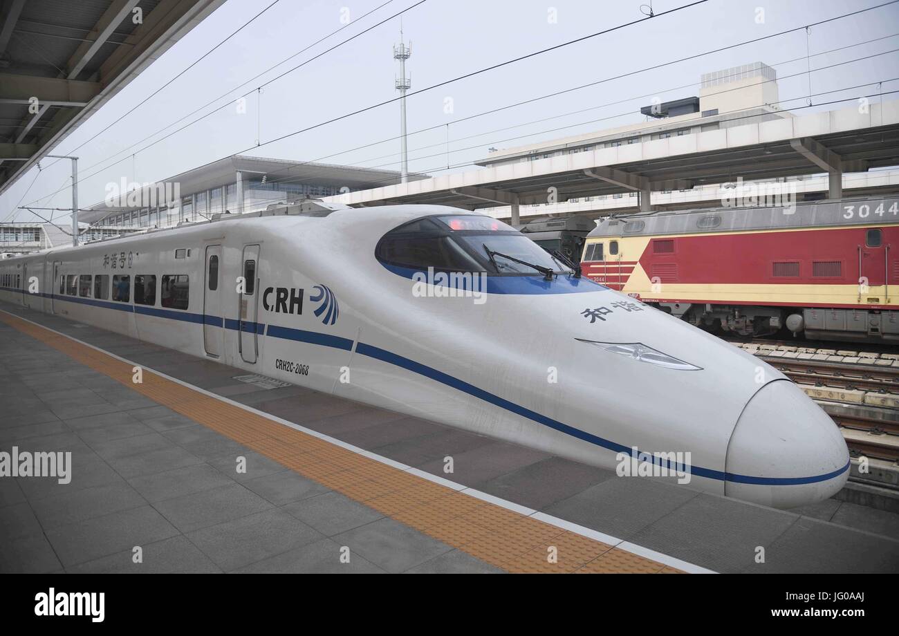 Jiangyou, China's Sichuan Province. 3rd July, 2017. The train for a ...