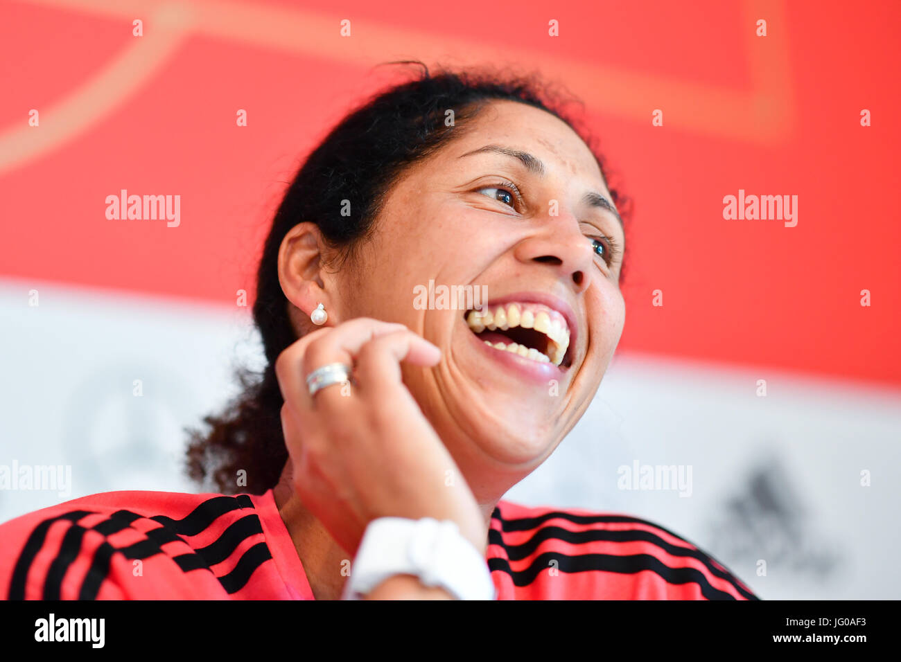 Sandhausen, Germany. 3rd July, 2017. German head coach Steffi Jones ...