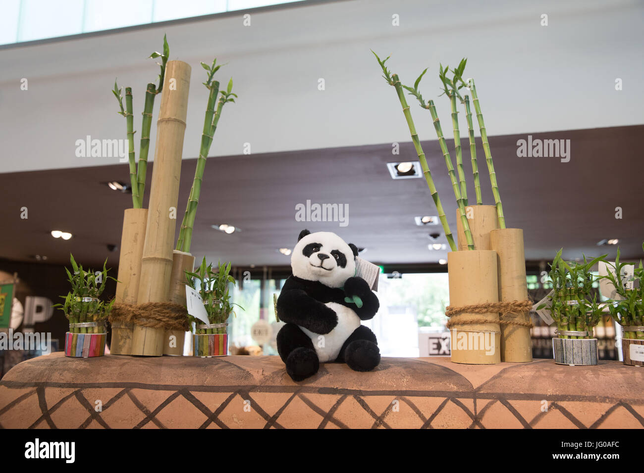 Berlin, Germany. 3rd July, 2017. Panda merchandise can be seen at the ...