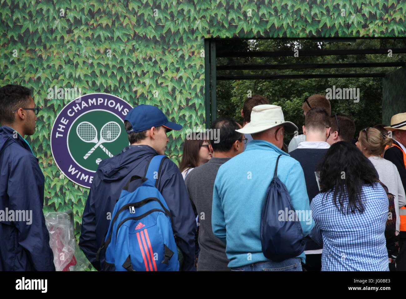 London, UK. 3rd Jul, 2017. People camp and queue for the tickets to the ...