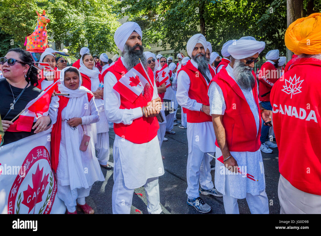 Canada 150 flags hi-res stock photography and images - Alamy
