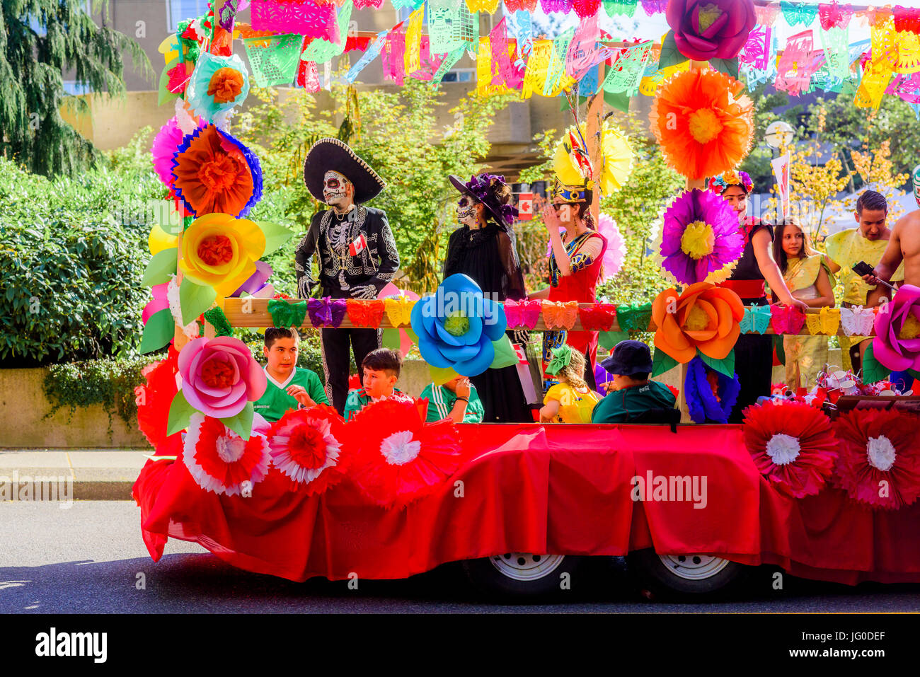 Vancouver, Canada. 2nd Jul, 2017. Mexican Group celebrates being ...