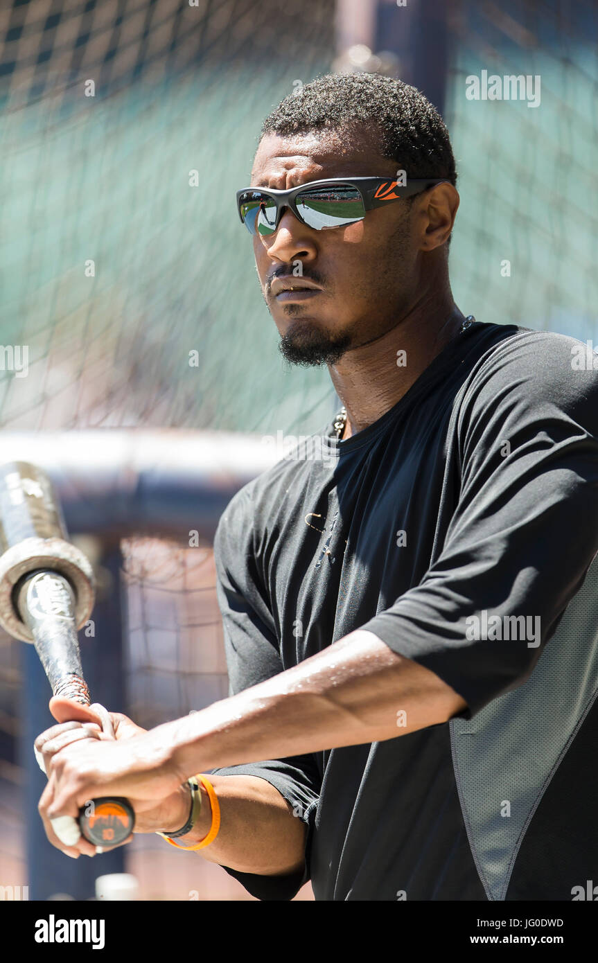 Milwaukee, USA. 03rd July, 2017. Baltimore Orioles center fielder Adam ...