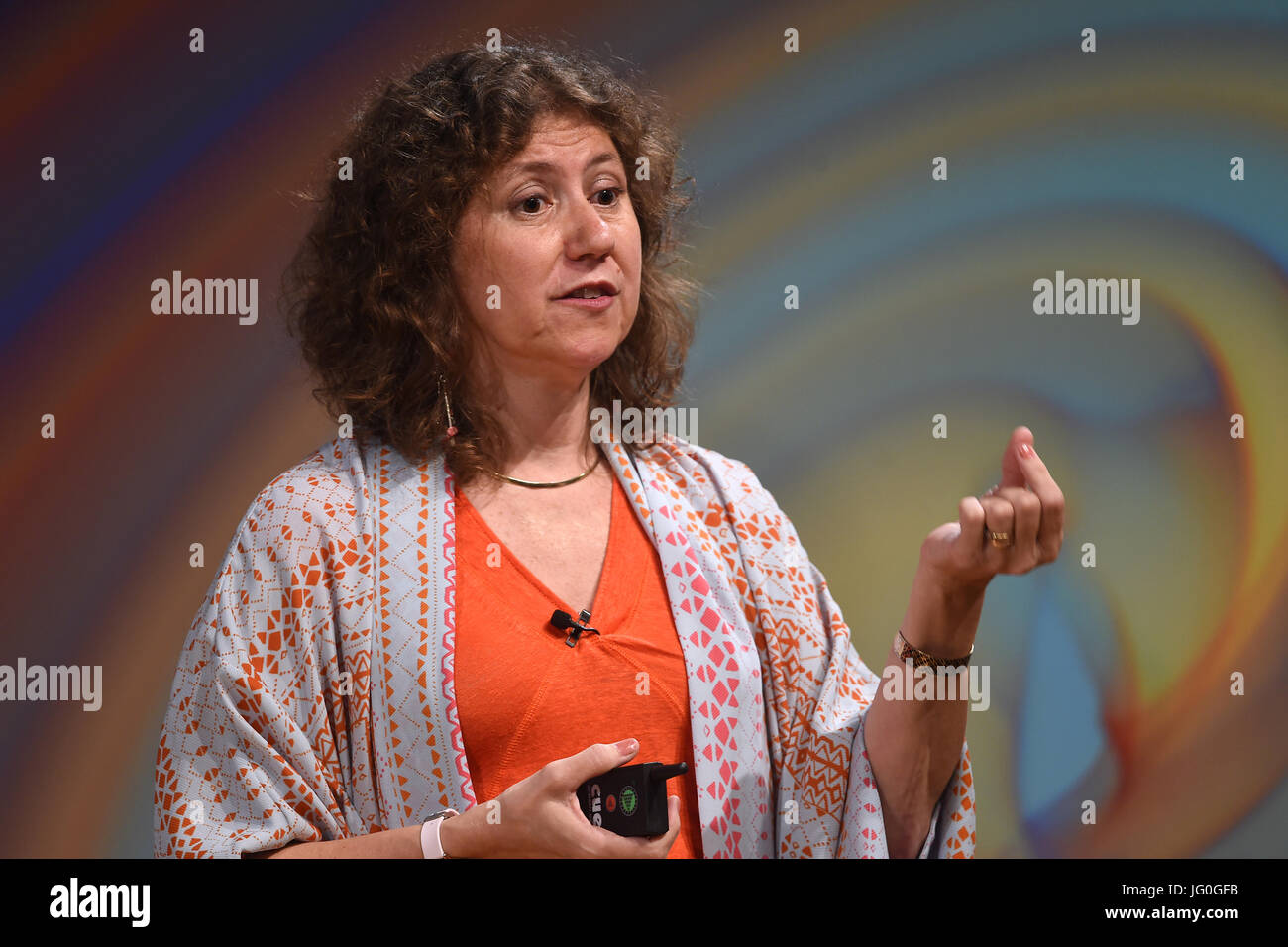 Professor Gabriela Gonzalez gives a lecture during the Stephen Hawking ...
