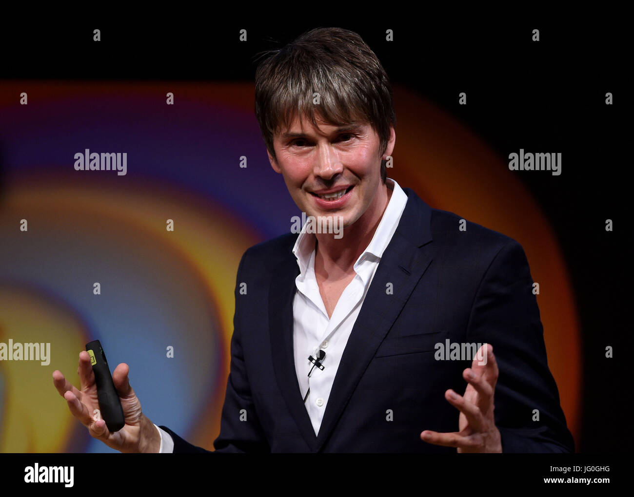 Professor Brian Cox gives a lecture during the Stephen Hawking public ...