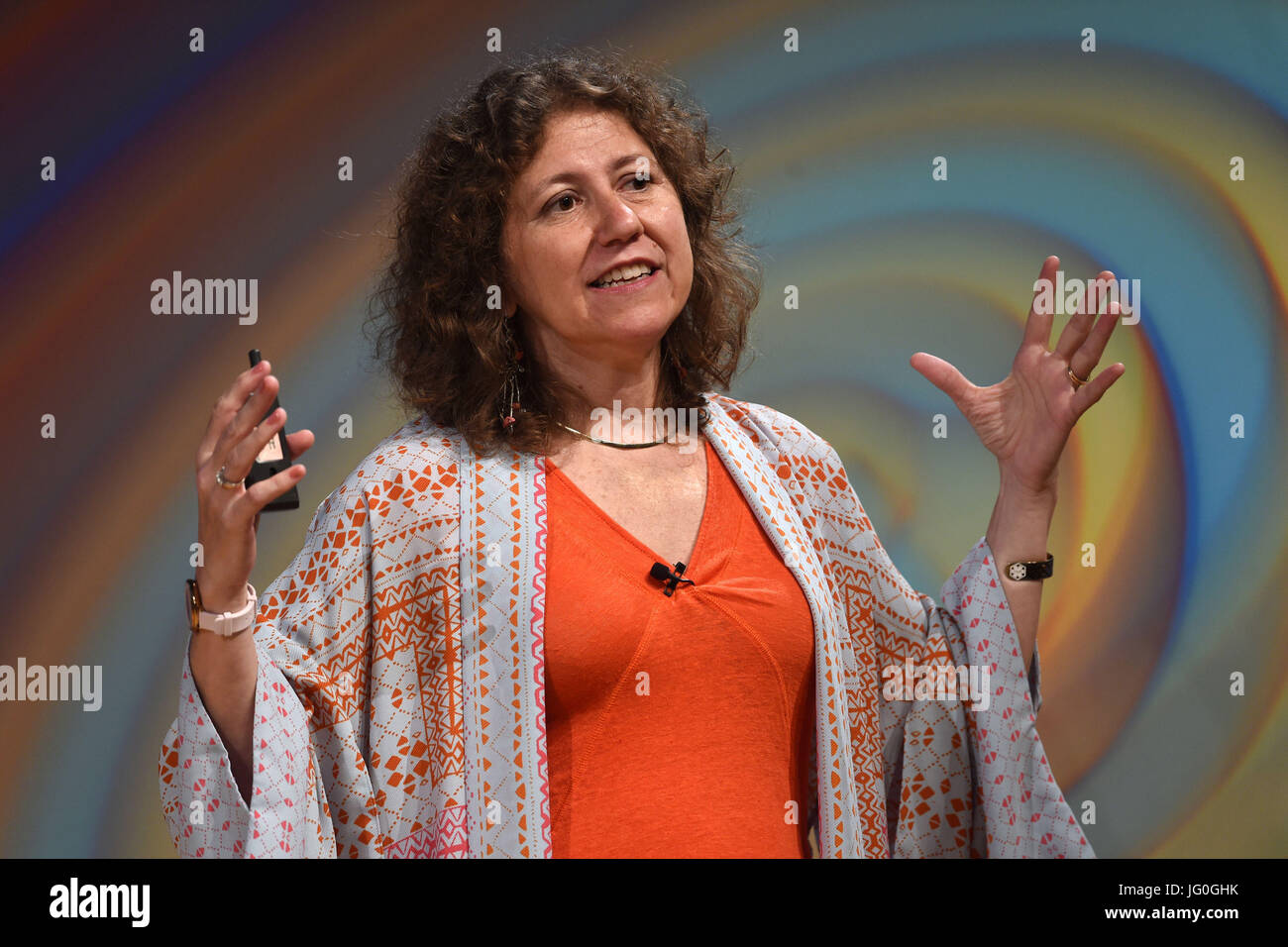 Professor Gabriela Gonzalez gives a lecture during the Stephen Hawking ...