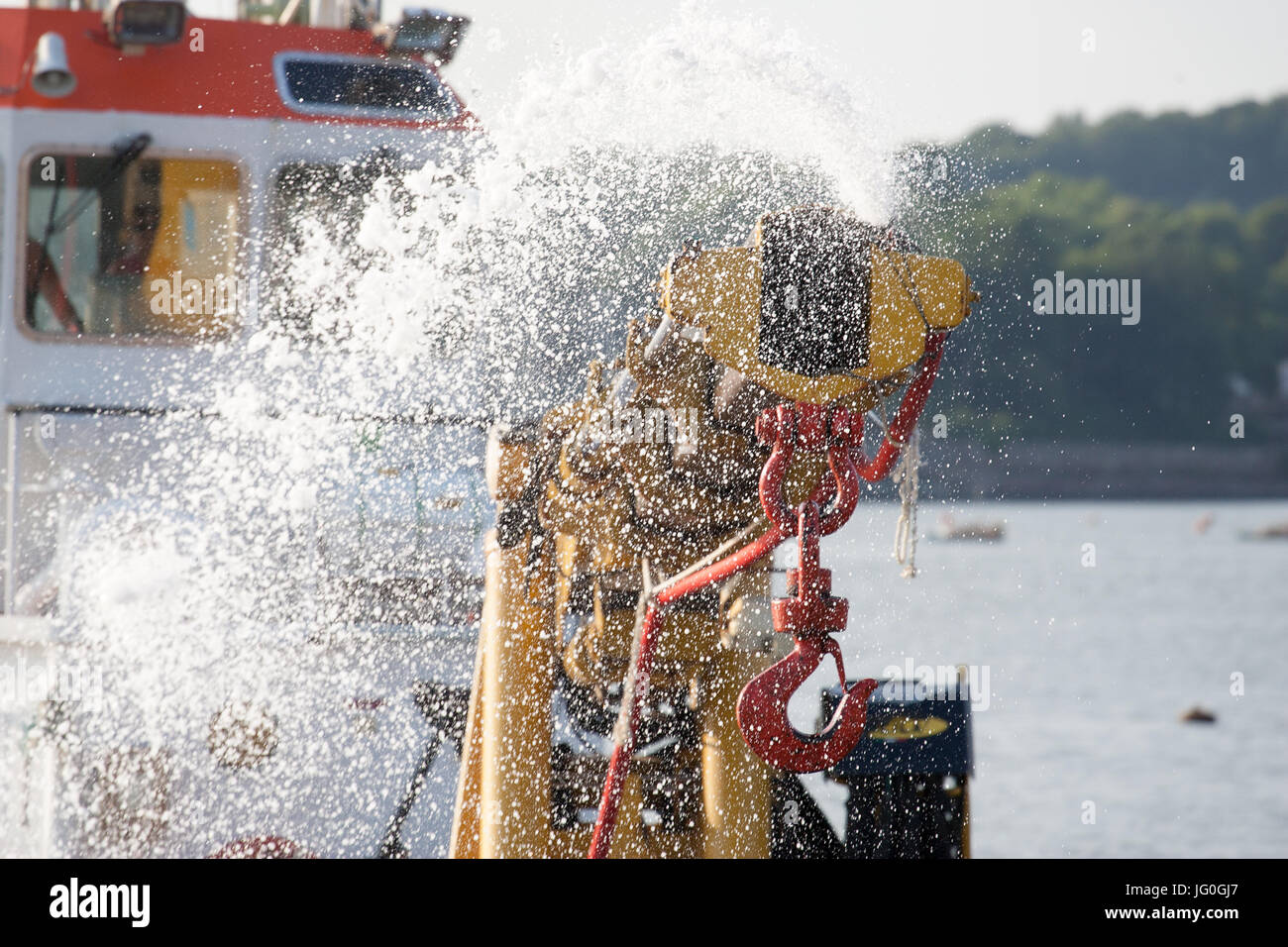 fire rescue ship on river Medway Stock Photo - Alamy