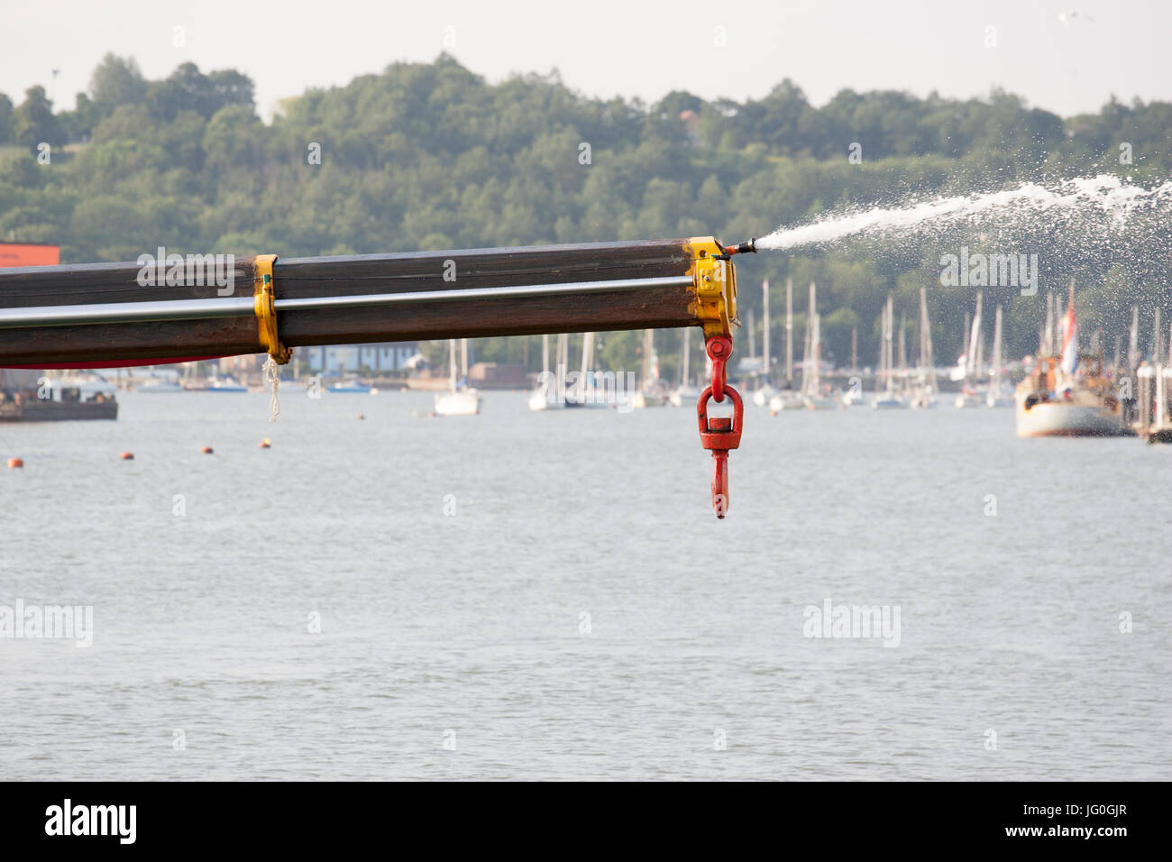 Fire fighting ship water spray hi-res stock photography and images - Alamy