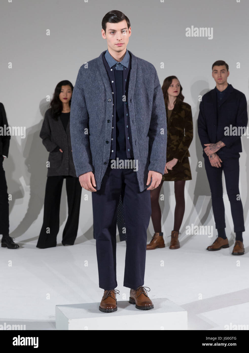 NEW YORK, NY - January 30, 2017: Models pose at the Max ‘n Chester ...