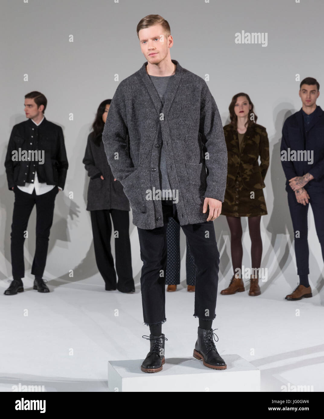 NEW YORK, NY - January 30, 2017: Models pose at the Max ‘n Chester ...