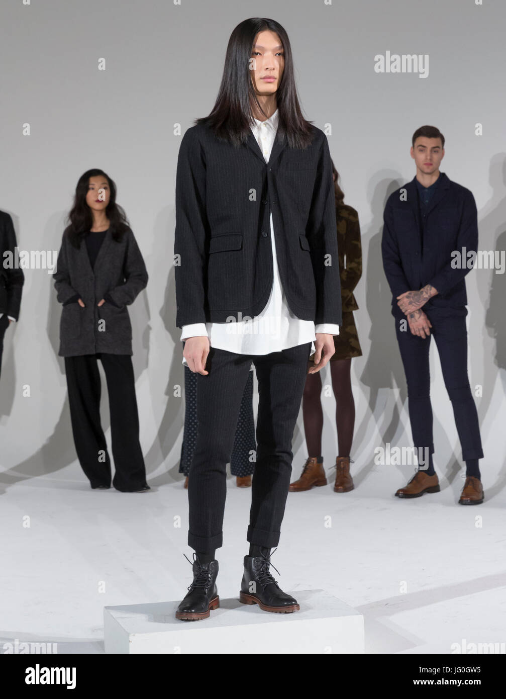 NEW YORK, NY - January 30, 2017: Models pose at the Max ‘n Chester ...