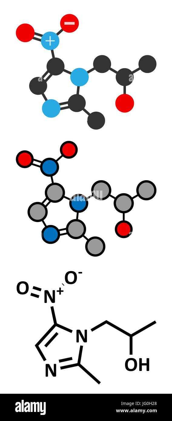 Secnidazole anti-infective drug molecule (nitroimidazole class ...