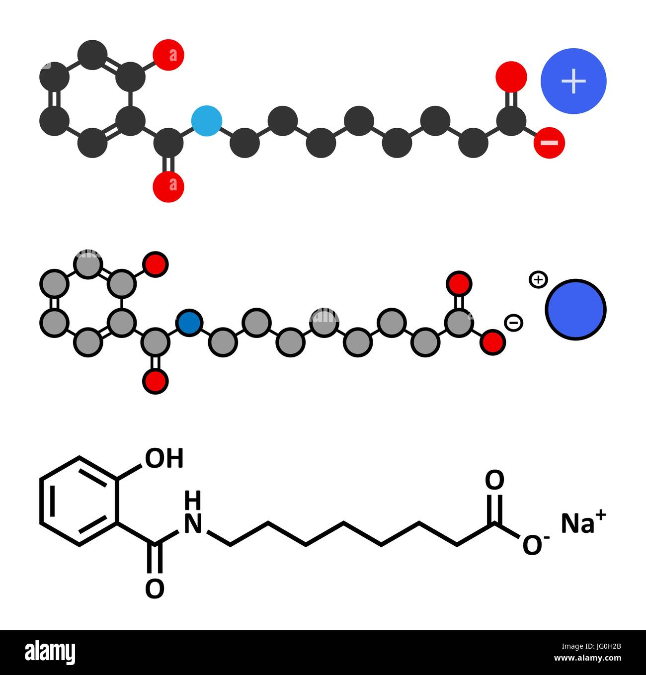 Sodium salcaprozate (SNAC, sodium N-[8-(2-hydroxybenzoyl)amino ...