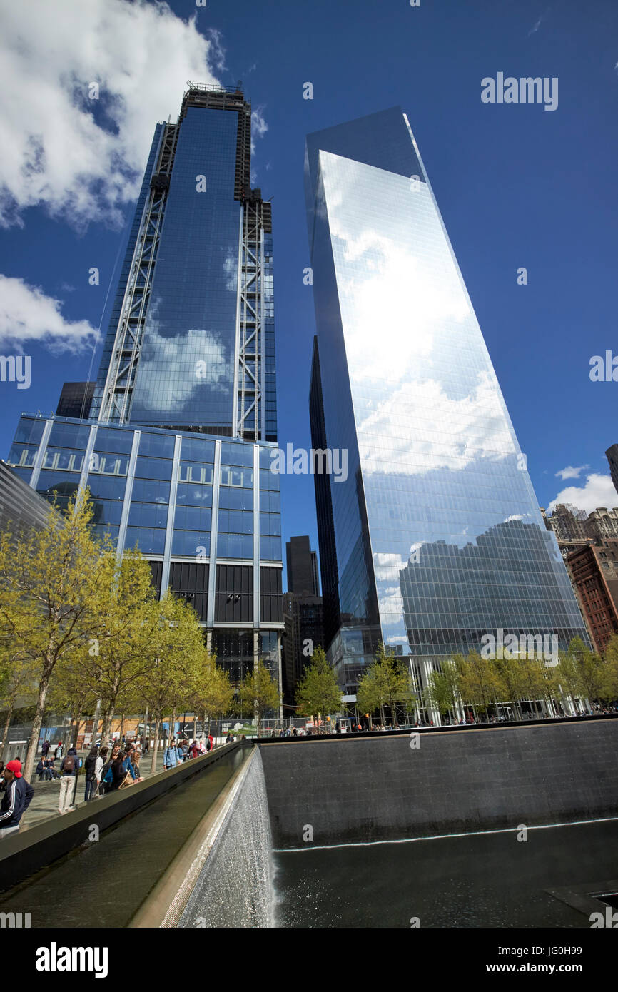 three and four world trade center over the south memorial pool former 2 ...