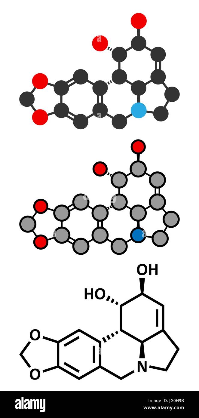Lycorine alkaloid molecule. Found in Amaryllidaceae plants, including ...