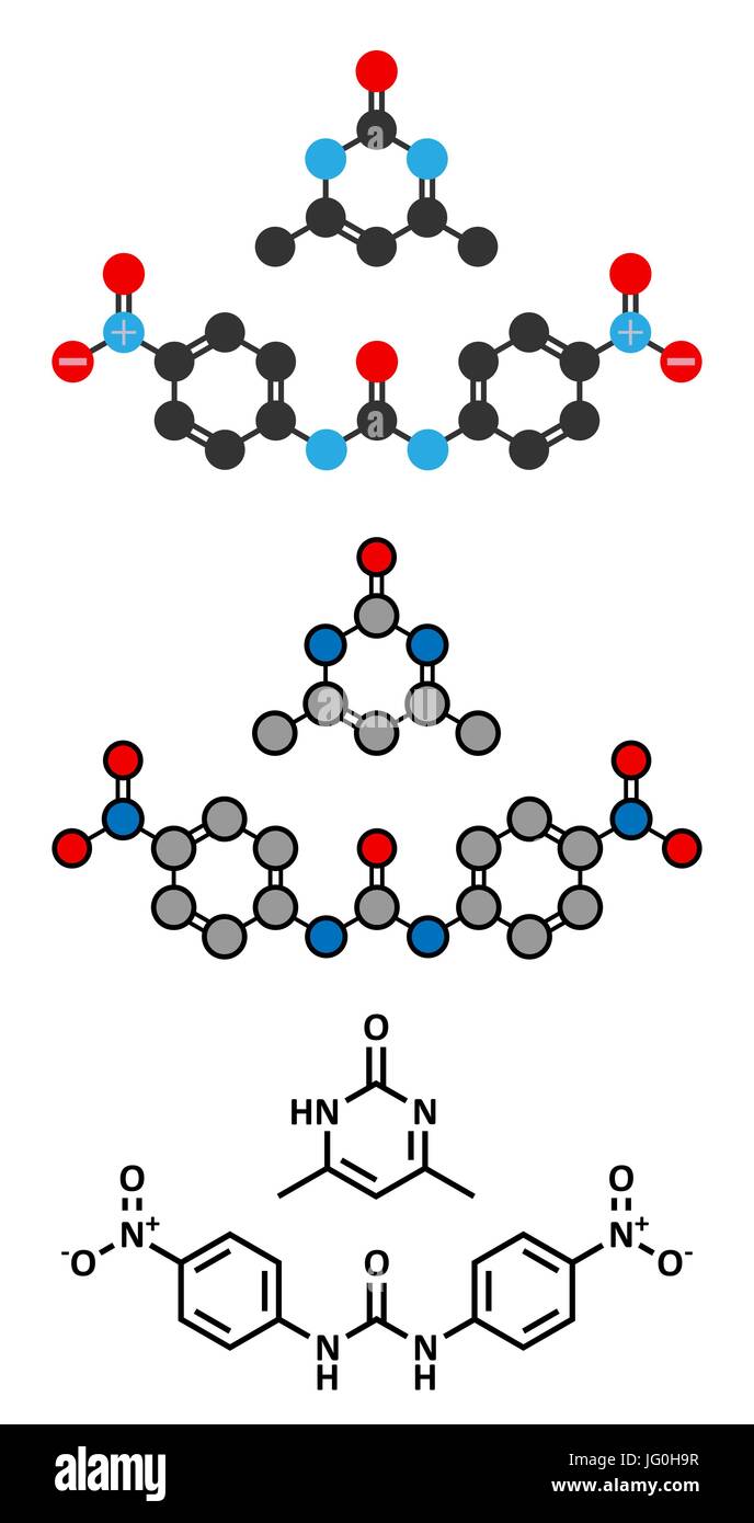 Nicarbazin coccidiostat mixture. Conventional skeletal formula and ...